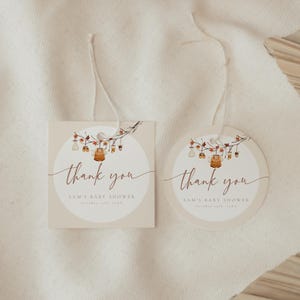 Falling in Love Thank You Tags | Fall Baby Shower Party Favors Tags ...