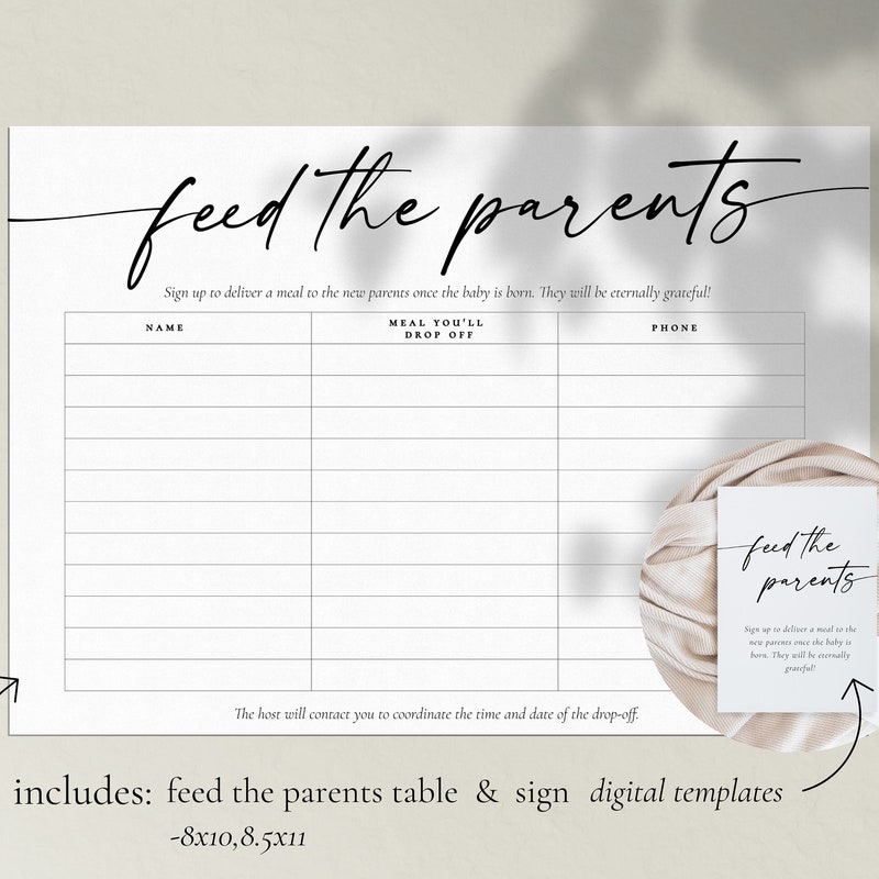 Printable Meal Train Sign - Etsy