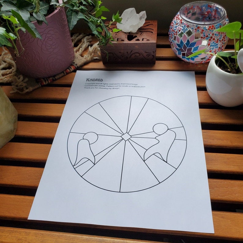 Dancing Stained Glass Template Ethereal Design for Stained Glass - Etsy