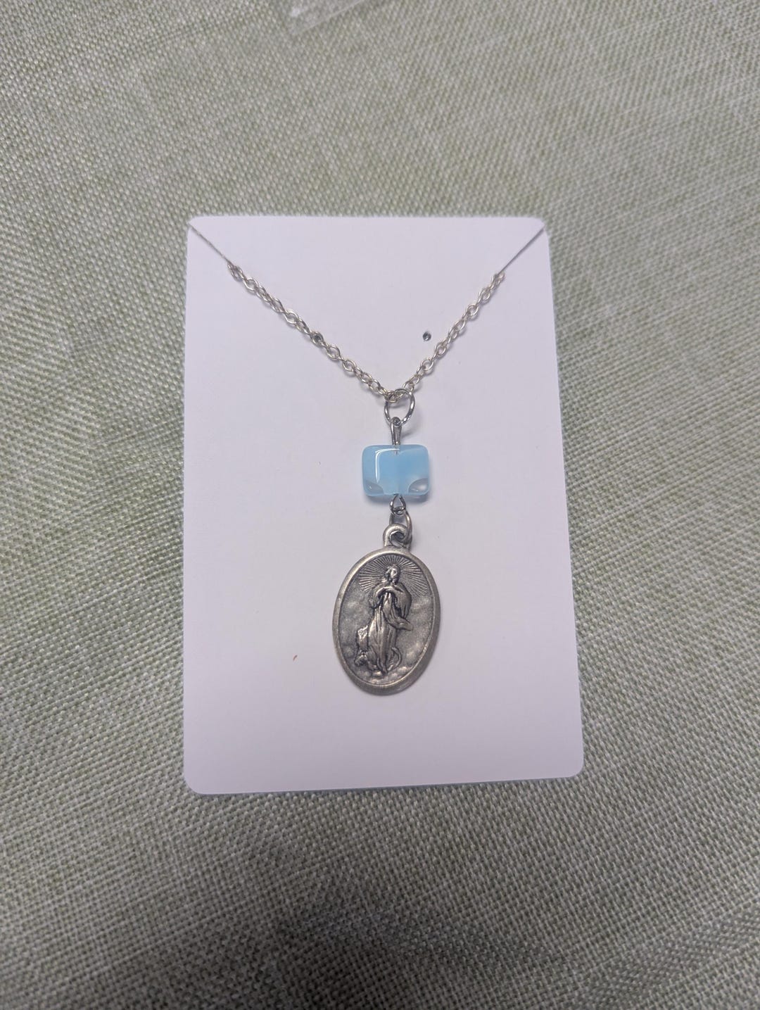 Handmade Saint Medal Necklace: Catholic Patron Saint Jewelry With Glass ...
