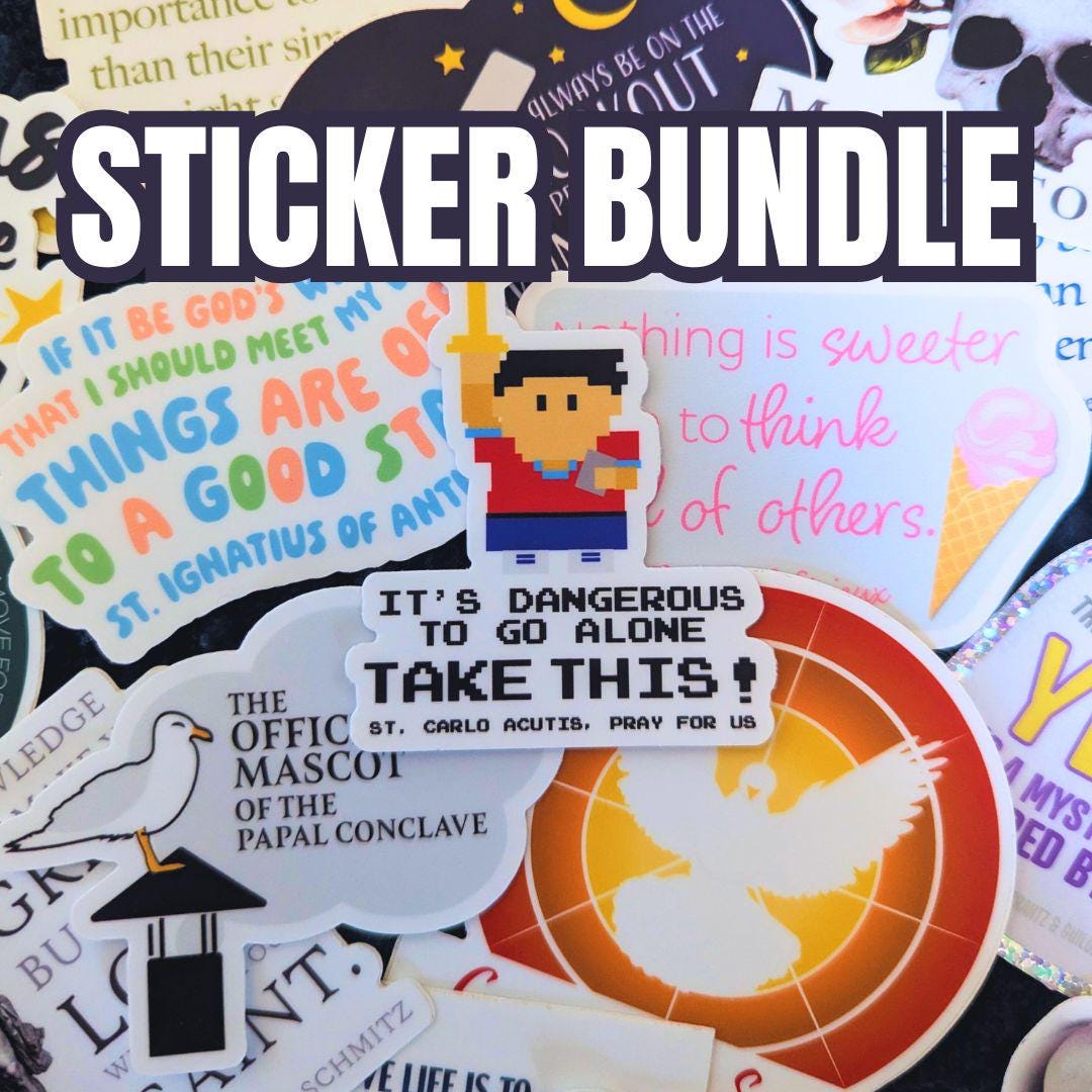 Custom Catholic Sticker Bundle | Waterproof Vinyl Faith & Inspirational ...