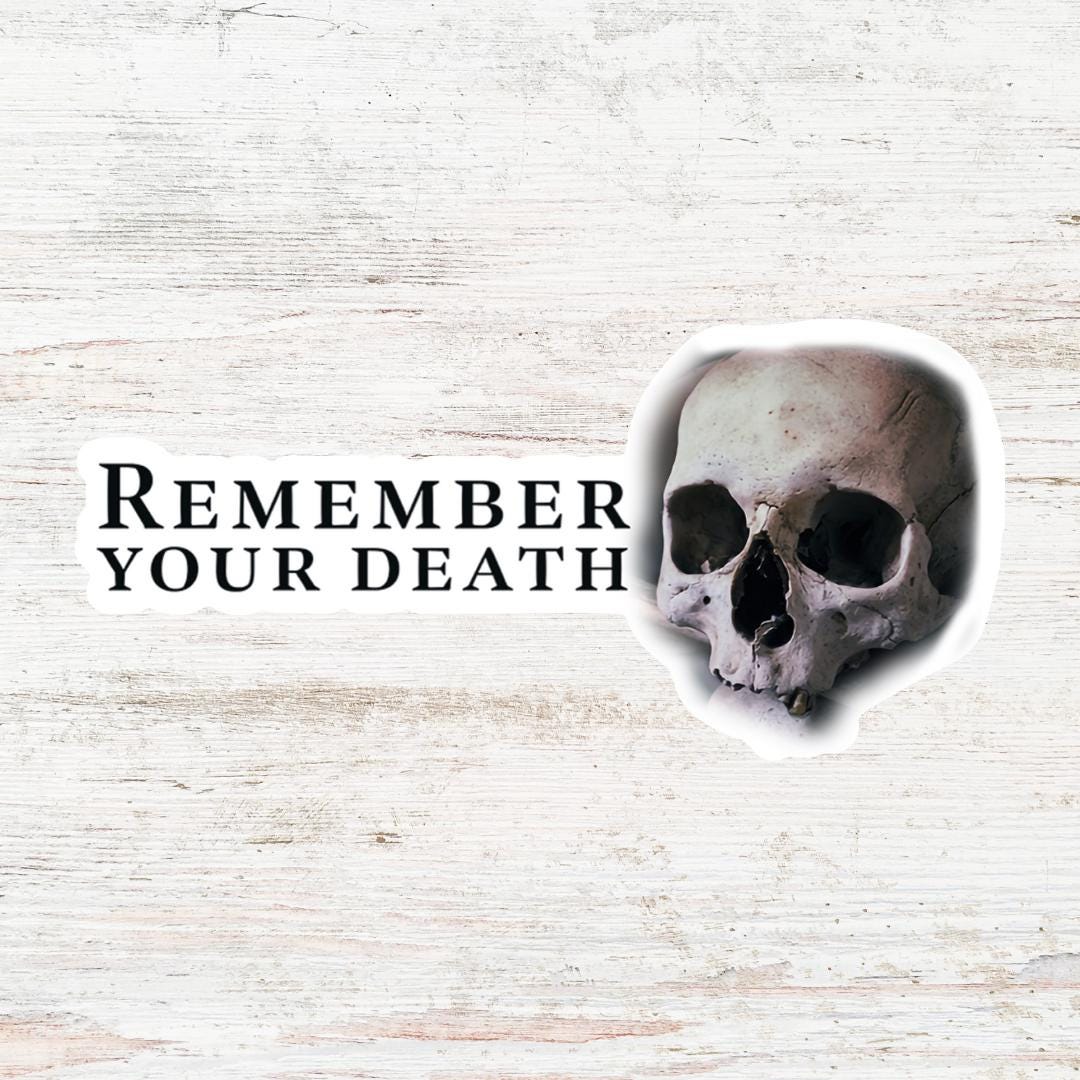 Remember Your Death Skull Vinyl Decal | Faith-inspired Minimalist ...