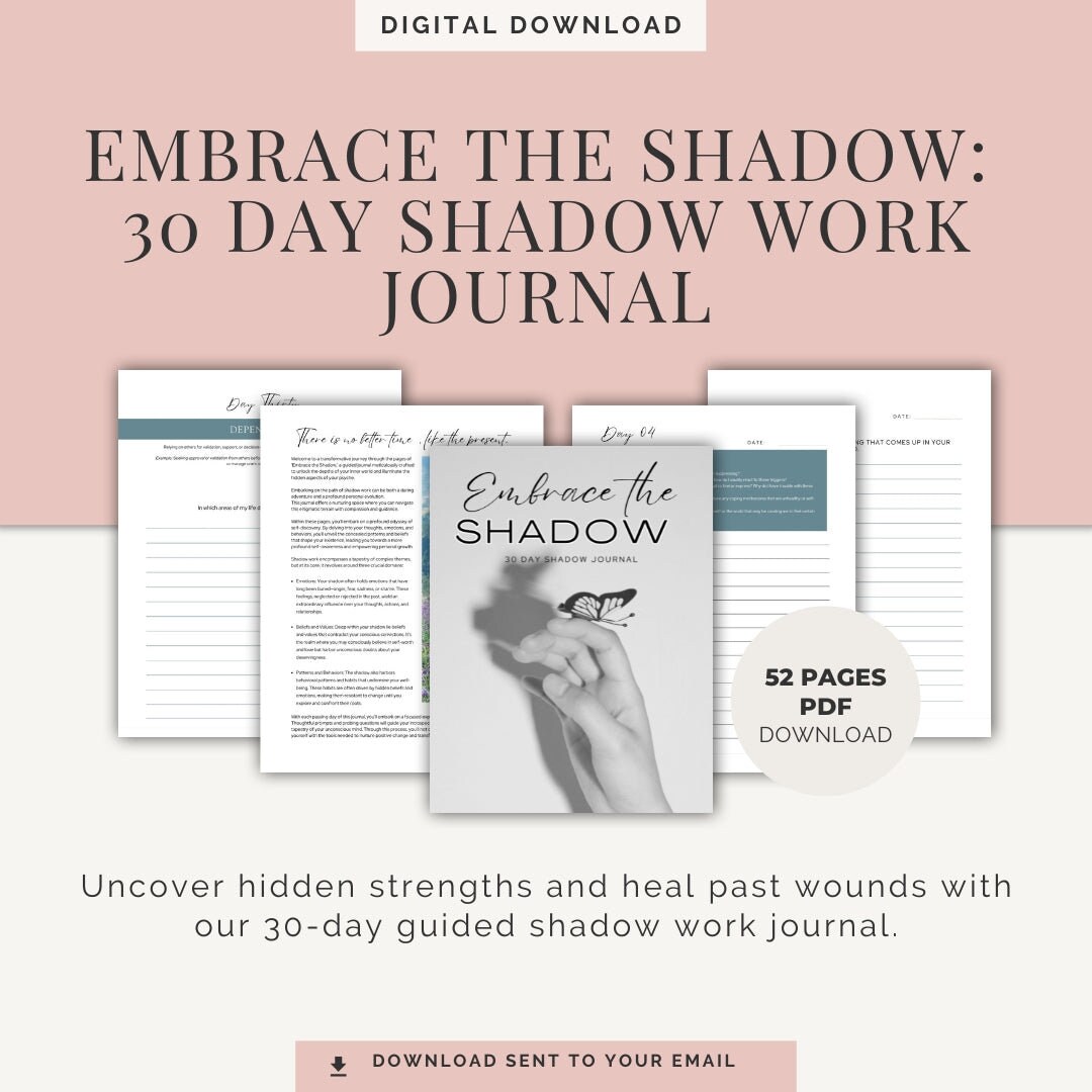Embrace the Shadow: 30 Day Shadow Work Journal, Shadow Work Journaling ...