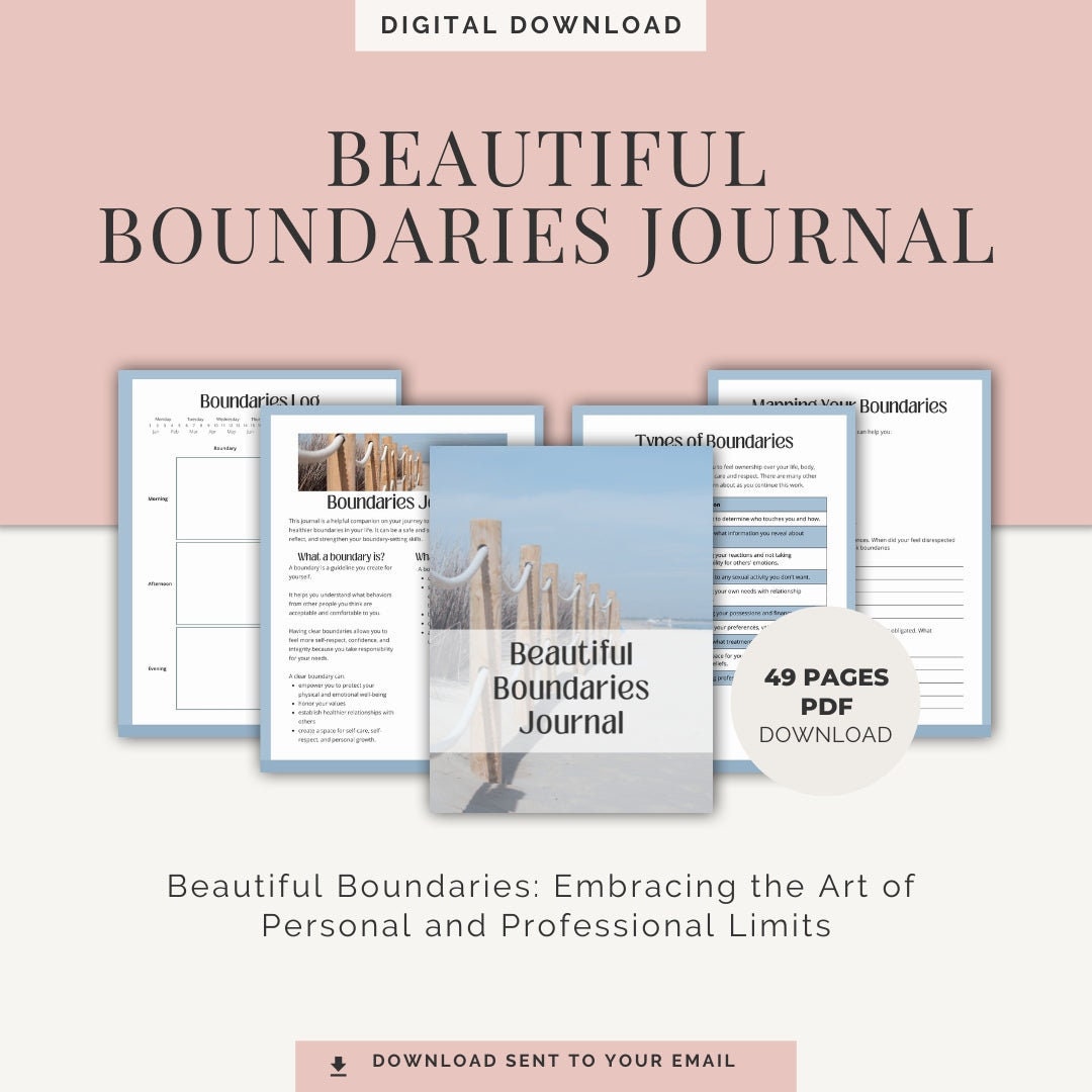 Beautiful Boundaries Journal, Boundary Setting, Healthy Boundaries ...