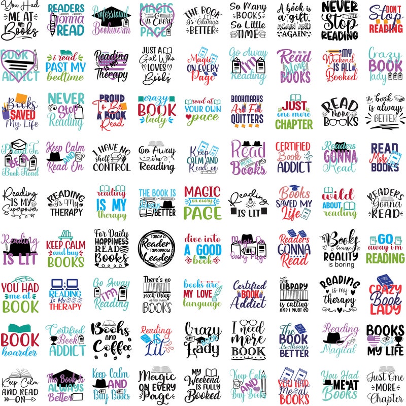 Library Bag Svg - Etsy