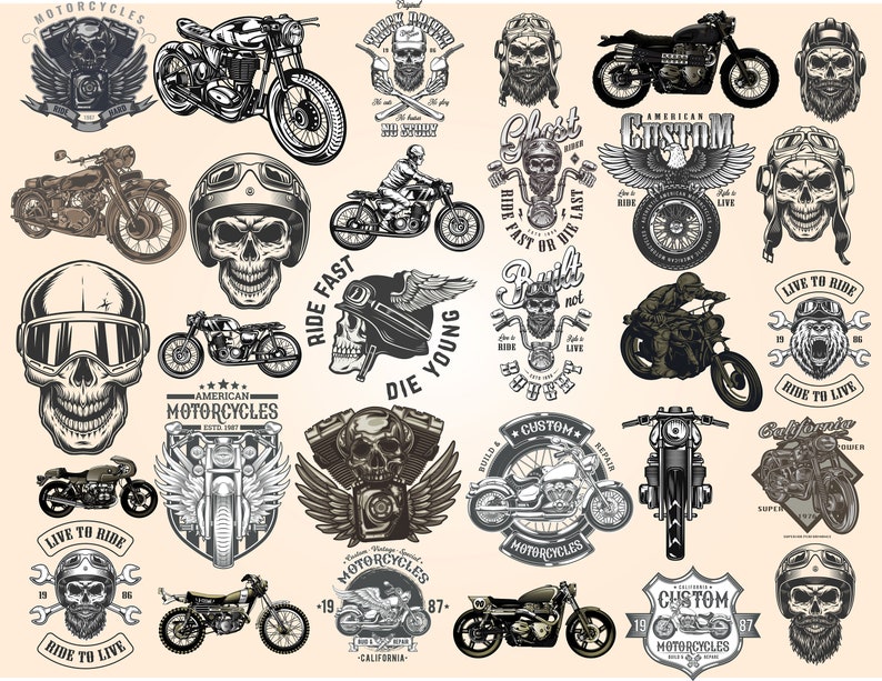 Motorcycle SVG Bundle, Biker Svg, Motor Bike Sayings and Quotes ...