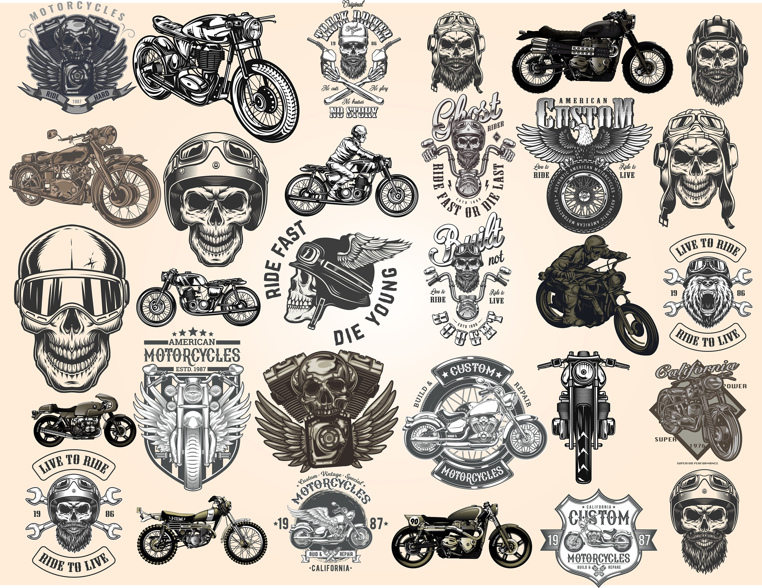 Motorcycle SVG Bundle, Biker Svg, Motor Bike Sayings and Quotes ...