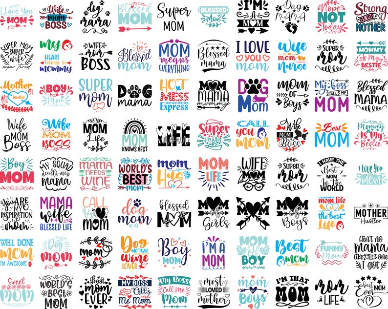 Mom Svg Bundle Mama Svg Bundle Mothers Day Svg Bundle Mom Quotes