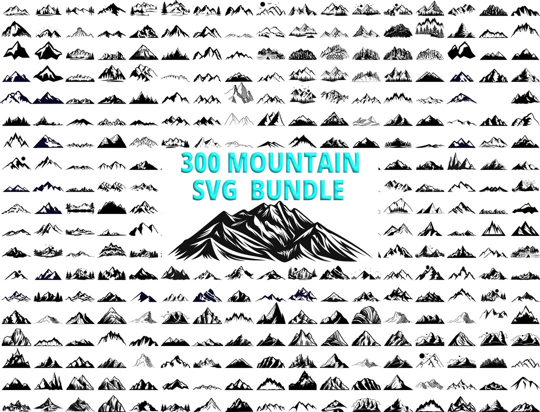 Mountain SVG Bundle, Mountain PNG Bundle, Mountain Clipart, Landscape ...