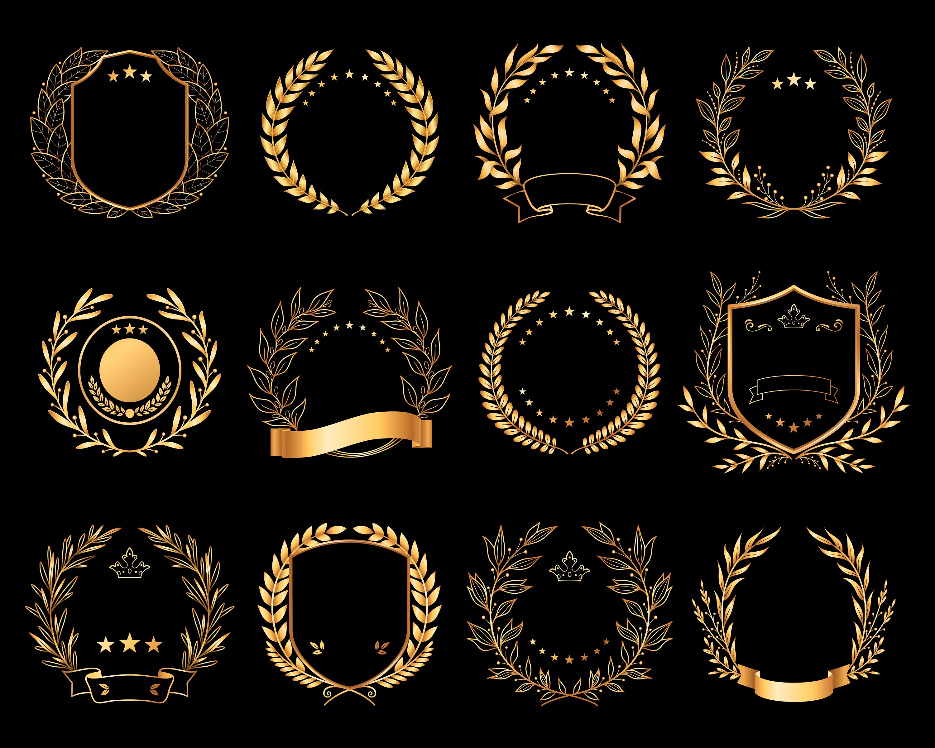 Kranz Kranz Bündel Kranz Svg Kreis Svg Lorbeerkranz Svg - Etsy