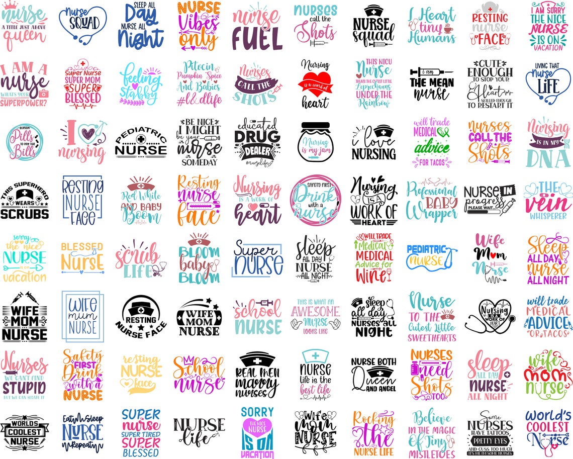 Nurse SVG Bundle Nurse Quotes SVG Doctor Svg Nurse - Etsy