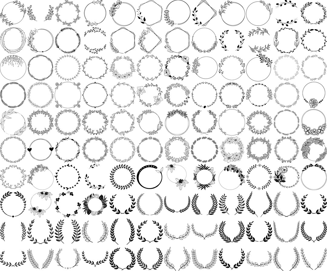 Couronne de laurier svg, Couronne svg, Couronne florale svg, Couronne ...