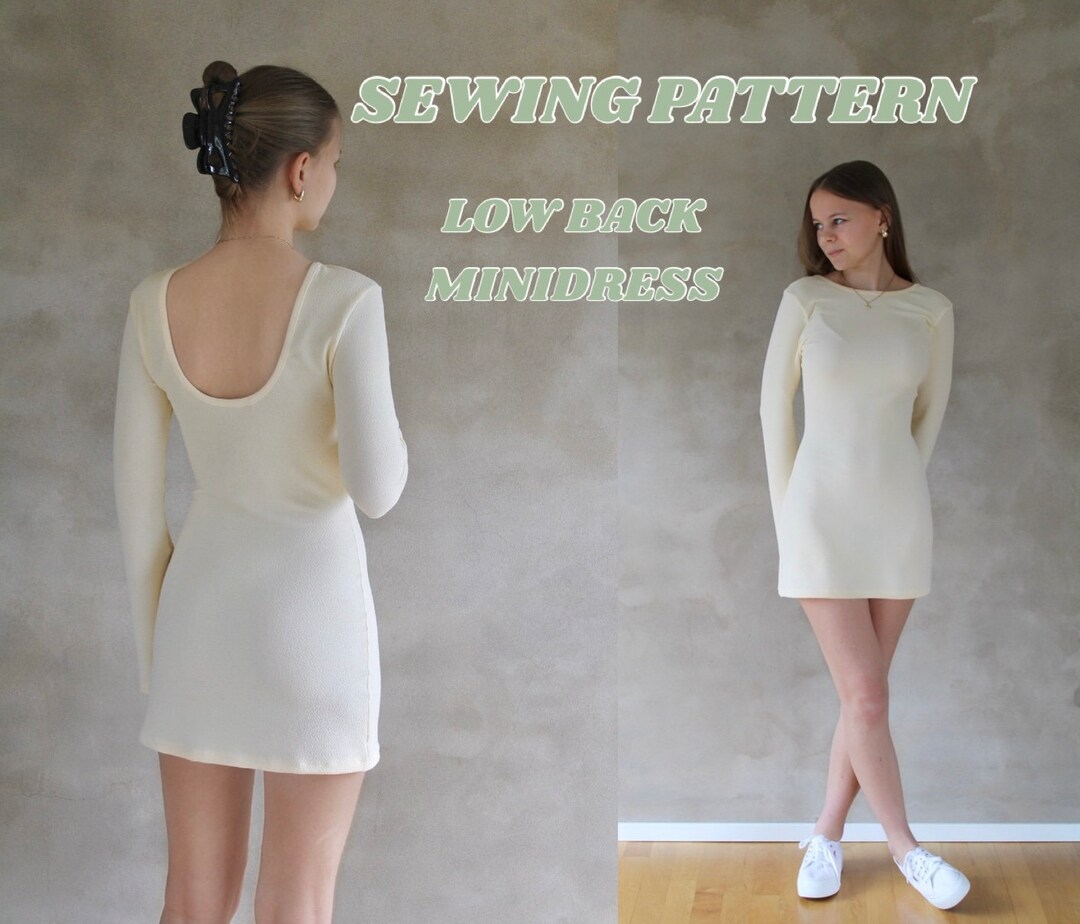 Low Back Minidress Sewing Pattern - Etsy