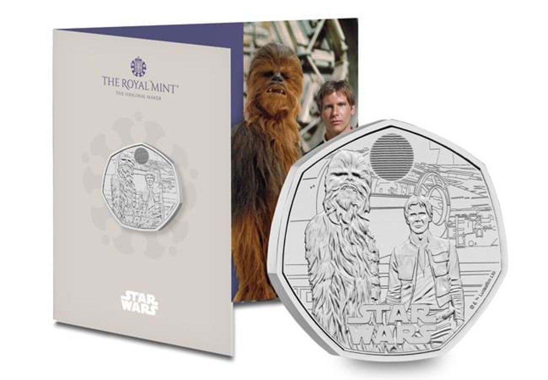 2024 Star Wars Han Solo and Chewbacca UK 50 Pence 50p Brilliant ...
