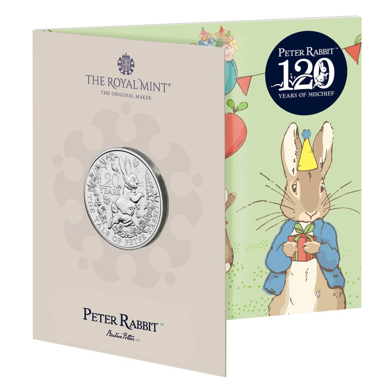 2022 the Tale of Peter Rabbit 5 Pound Brilliant Uncirculated Coin in ...