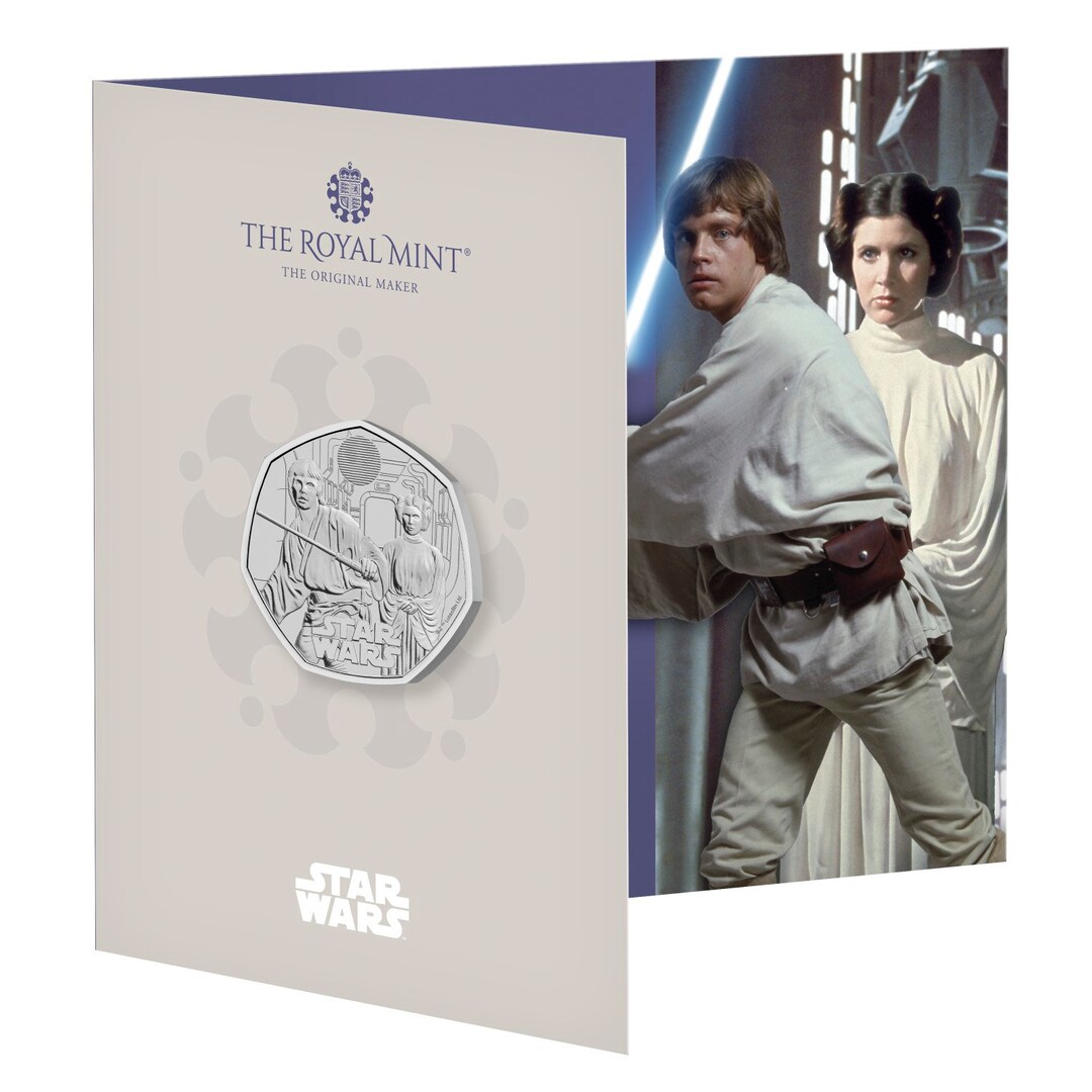 2023 Star Wars Luke Skywalker and Princess Leia UK 50 Pence 50p ...