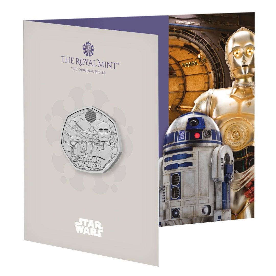2023 Star Wars R2-D2 3-CPO UK 50 Pence 50p Brilliant Uncirculated Coin ...