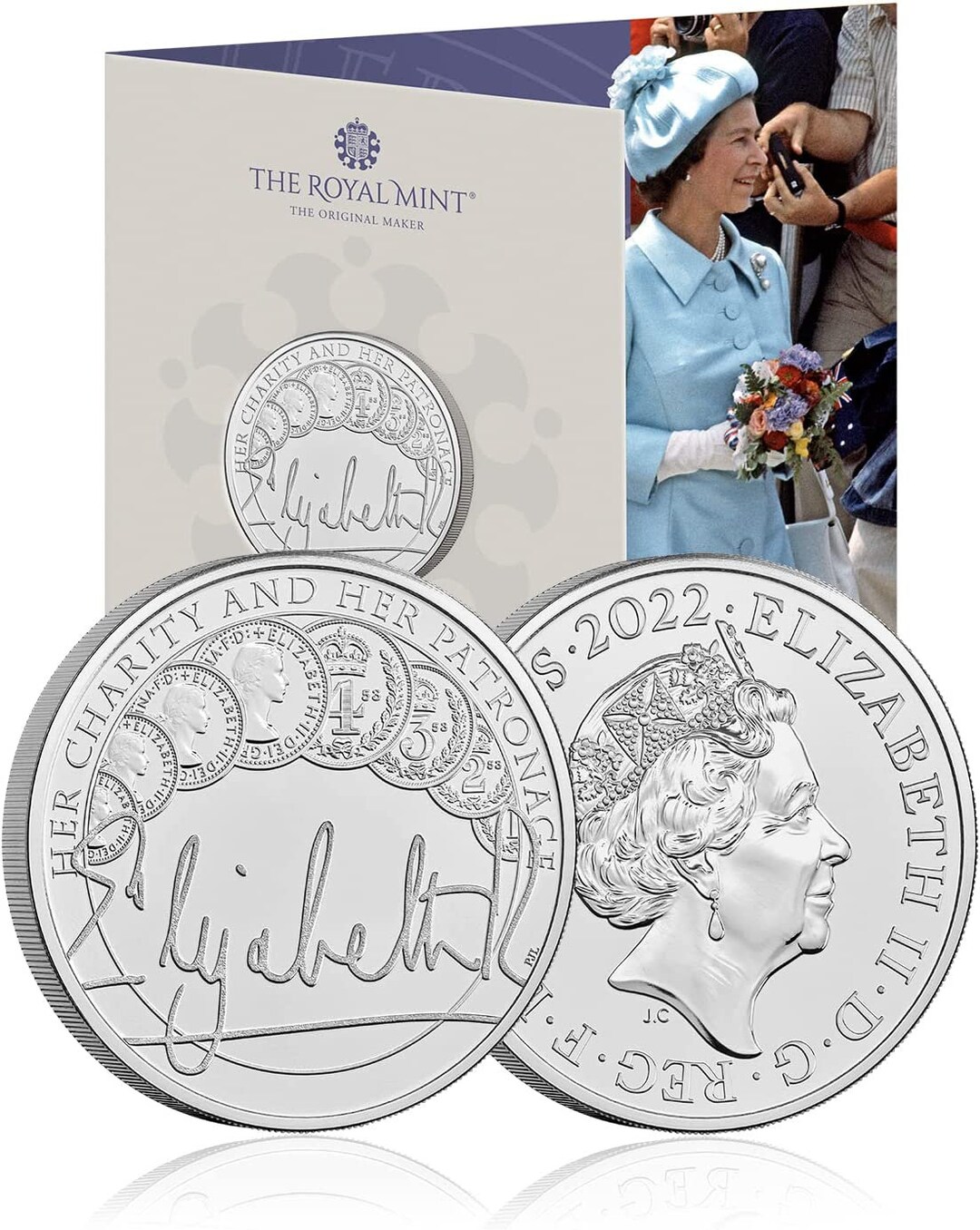 2022 the Queen’s Reign – Chairty and Patronage 5 Pound Brilliant ...