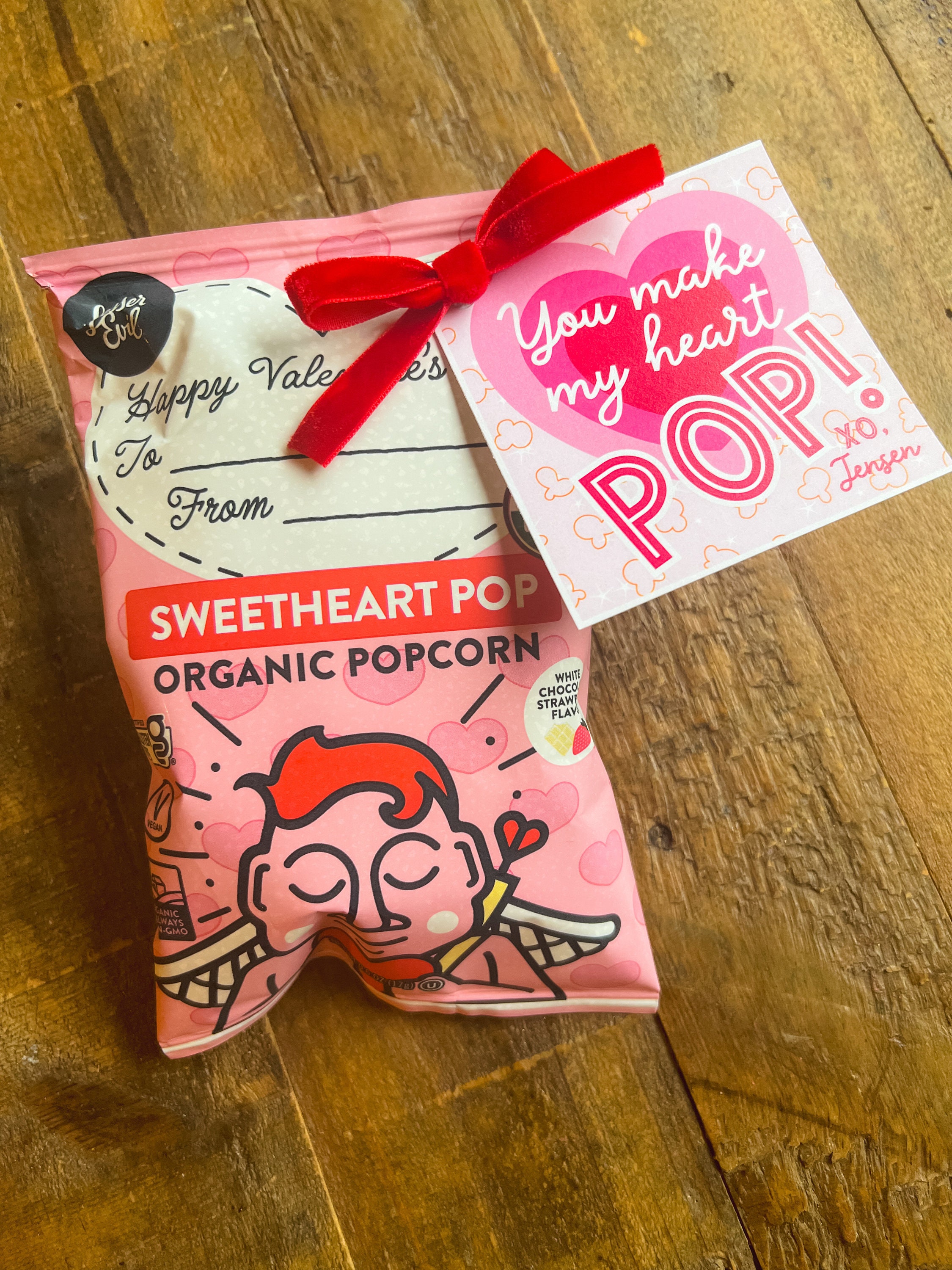 Printable Classroom Valentine "you Make My Heart Pop" - Etsy