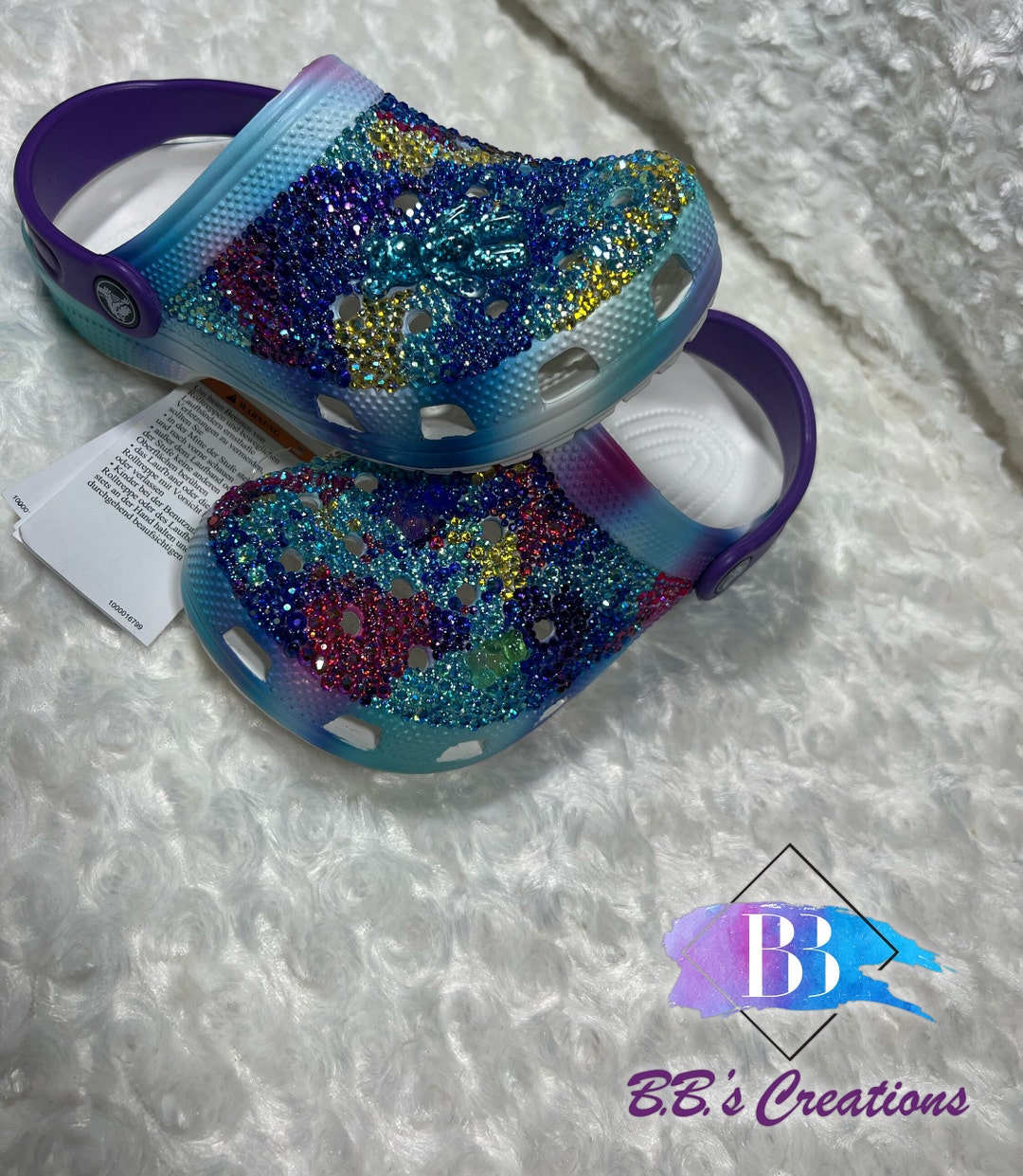 Snow Cone Blinged Kid's Crocs - Etsy