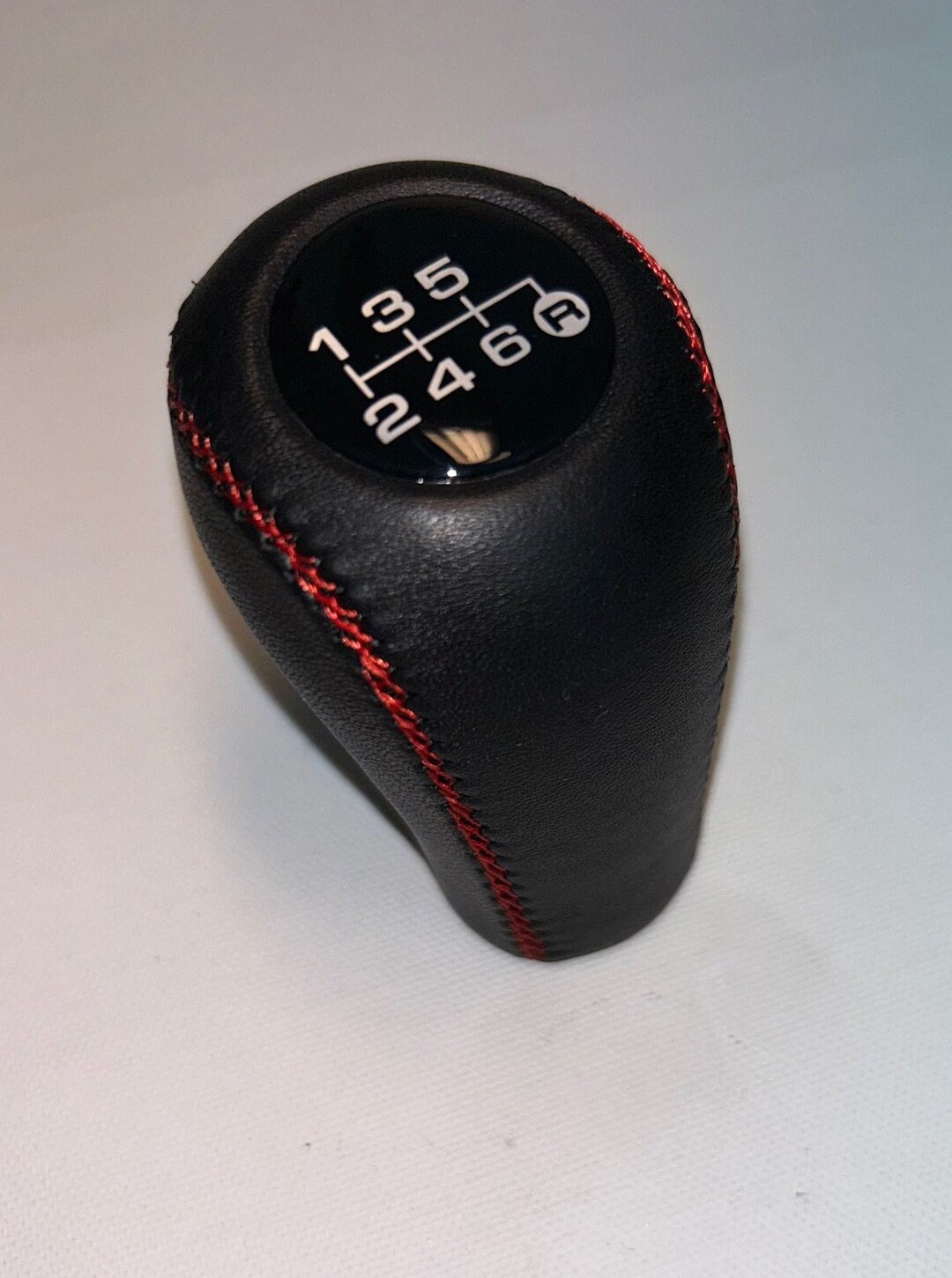 Fit for Mitsubishi 6 Speed Red Stitches Shift Knob 8 9 EVO 3000GT Gto ...