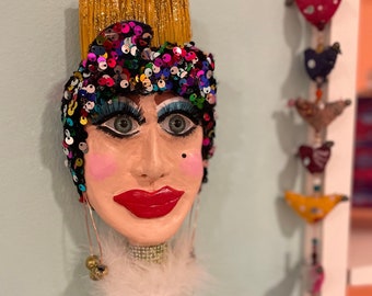 Simone the Drag Queen-paintbrush Wall Hanging - Etsy
