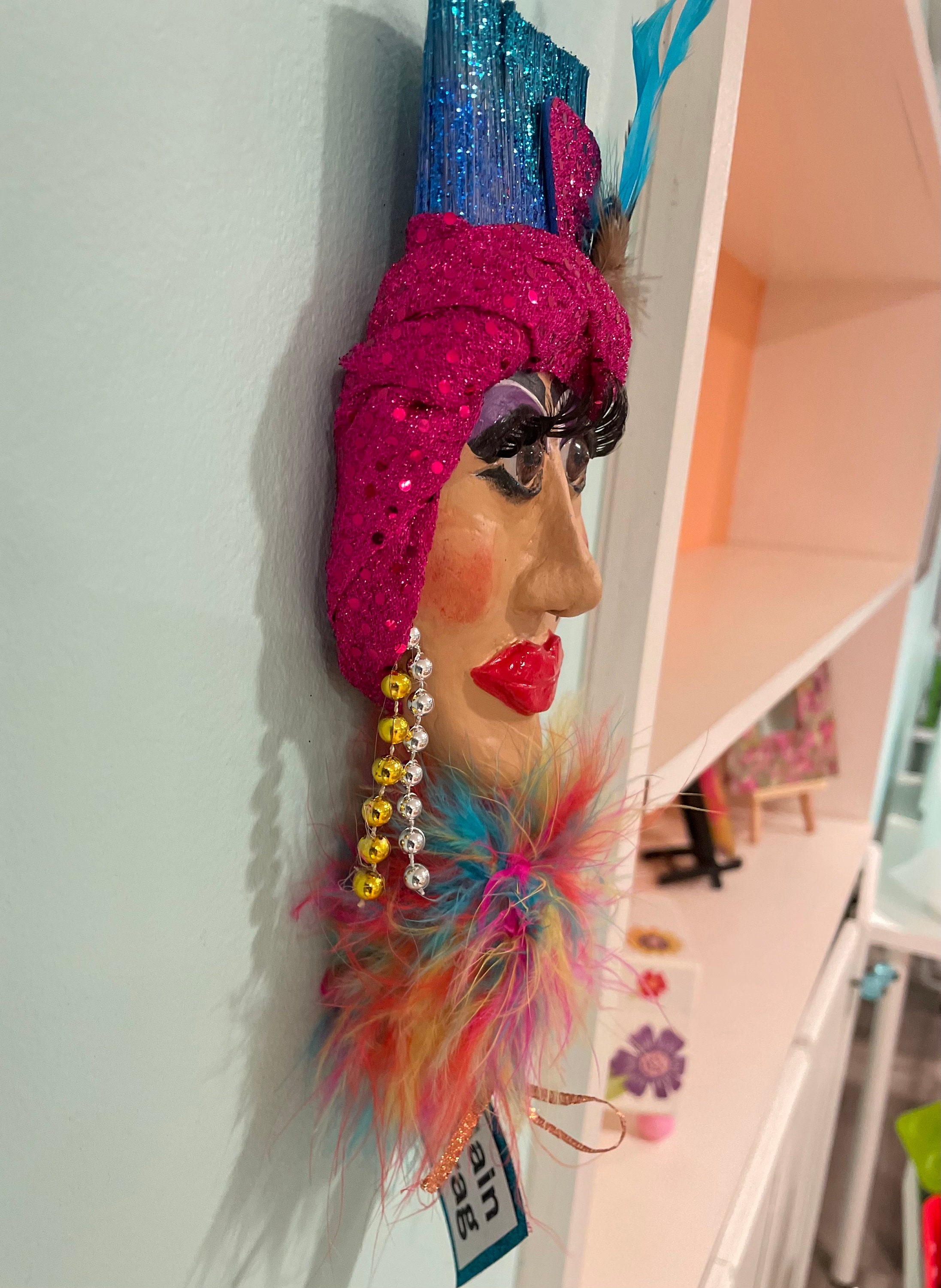 Simone the Drag Queen-paintbrush Wall Hanging - Etsy