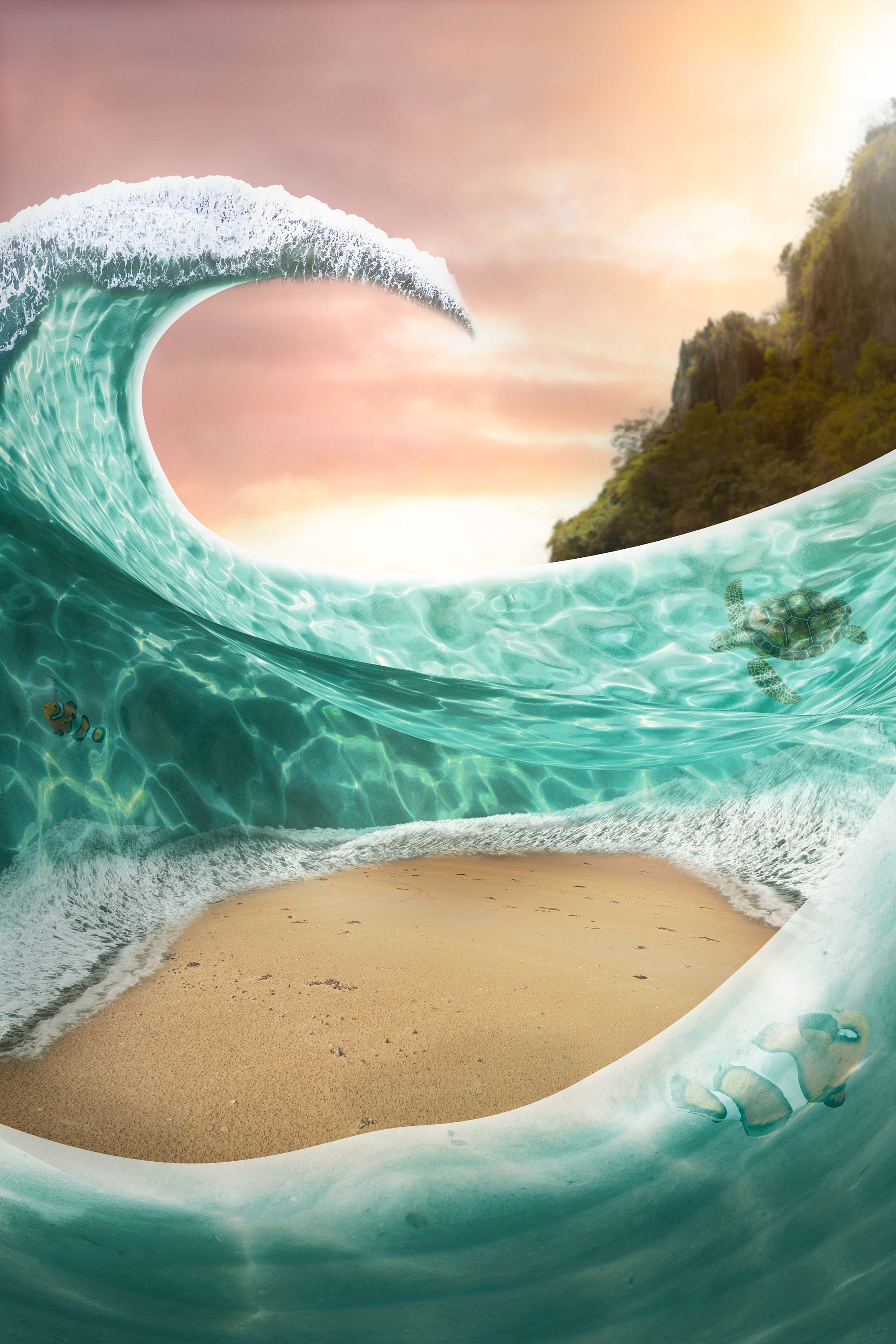 Moana-inspired Digital Background. Island-style and High-quality ...