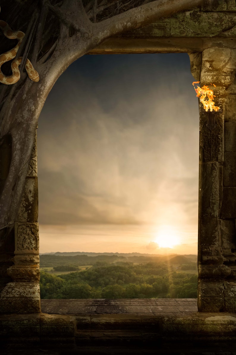 Forbidden Temple High-quality Digital Background With Editable Content ...