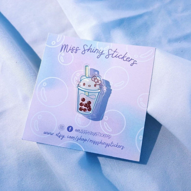 Sanrio Hello Kitty Boba Pin | Boba Pin| Hello Kitty | Gifts for Girls ...