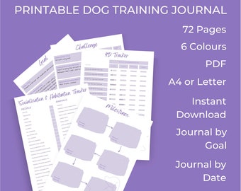 Dog Training Log Planner Tracker Bundle Printable Puppy - Etsy