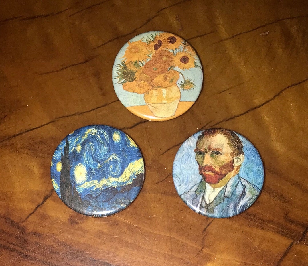 Set of 3 Van Gogh Paintings Magnets 1.5 - Etsy