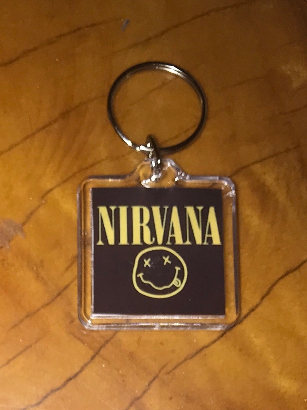 Nirvana Logo Smiley Face Band Keychain - Etsy