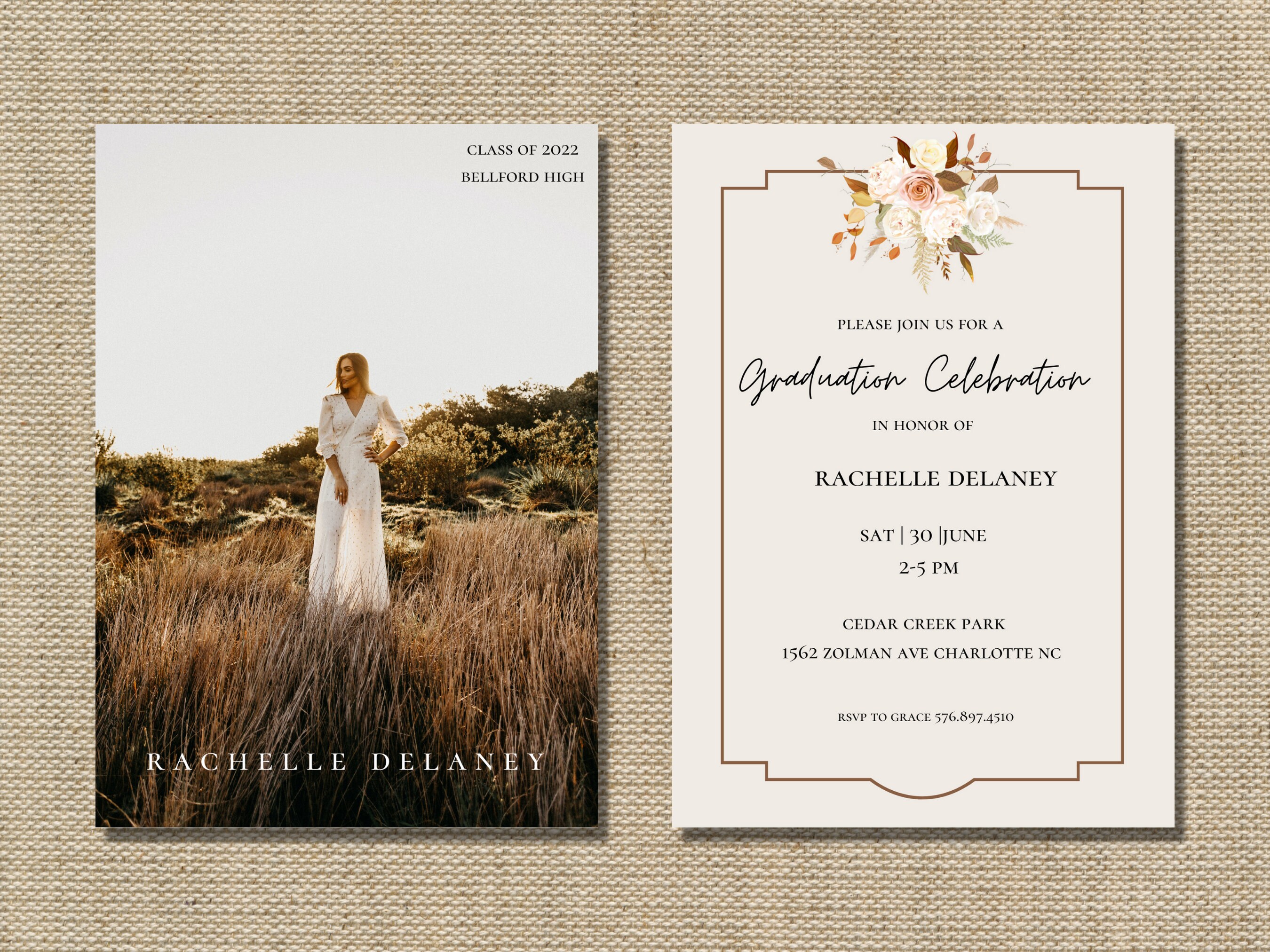 Graduation Invitation Template, Modern Graduation Invitation, Editable ...