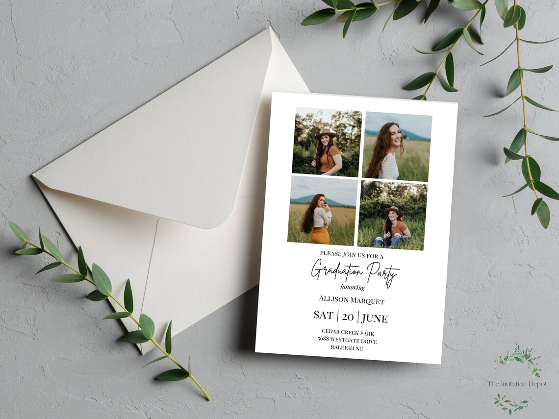 Graduation Invitation Template Modern Graduation Invitation - Etsy