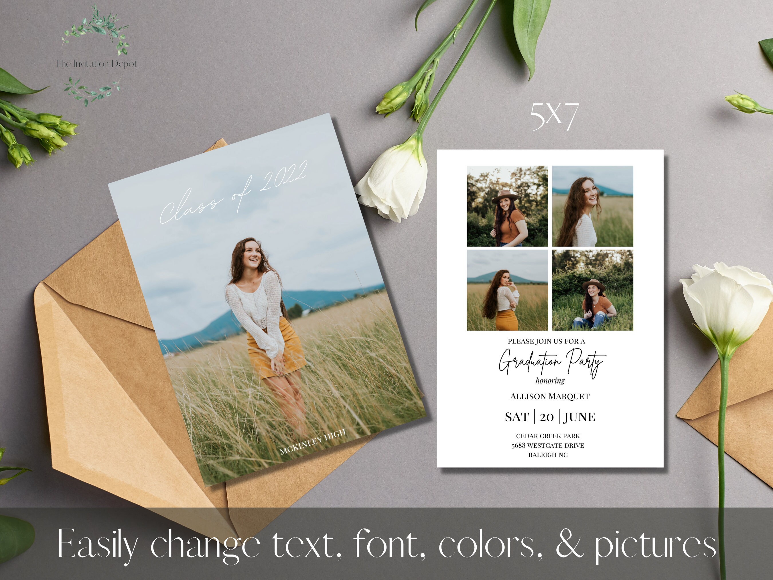 Graduation Invitation Template Modern Graduation Invitation - Etsy