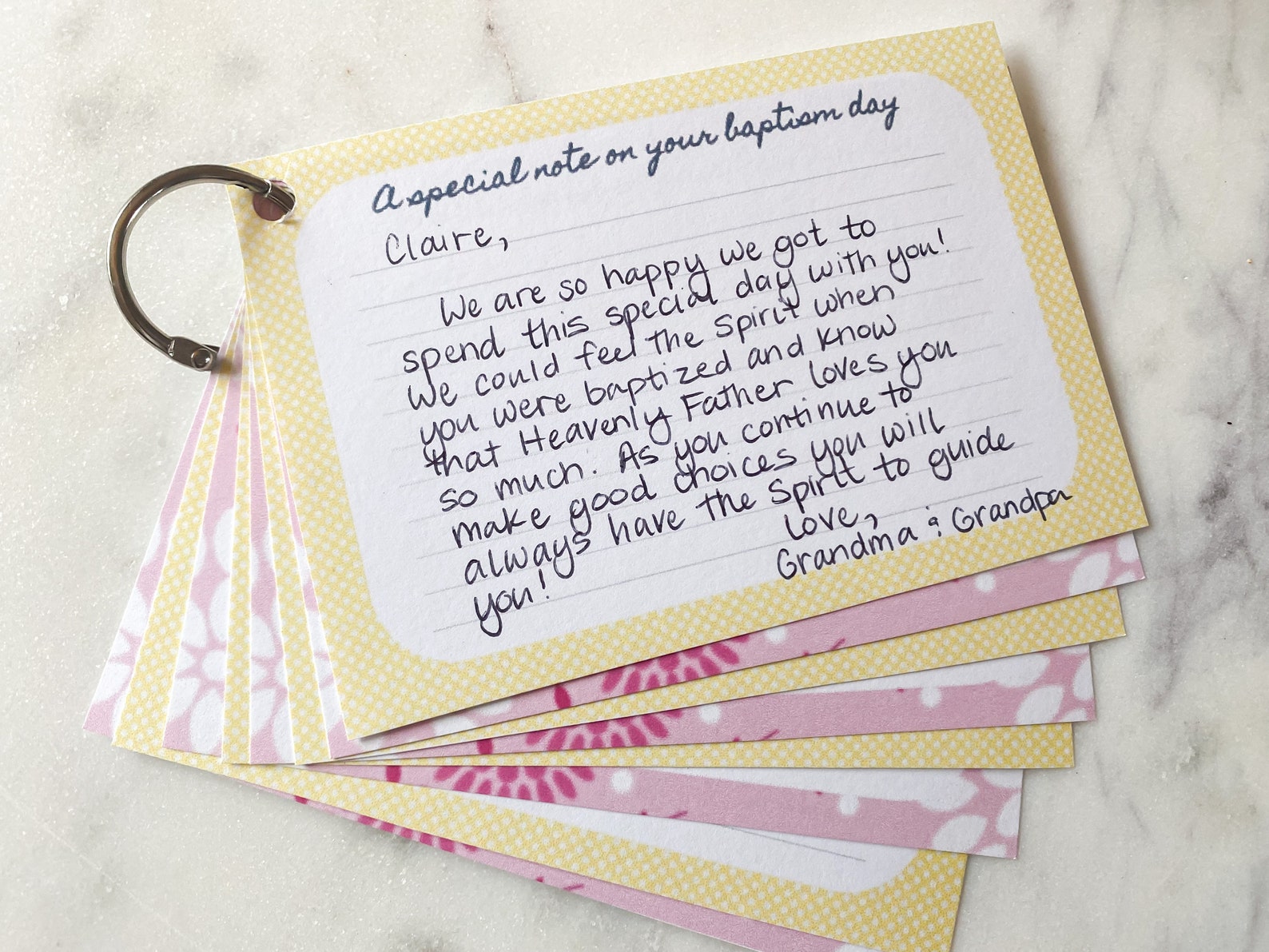 PRINTABLE Baptism Note Cards, Baptism Testimony Message Notes, Baptism ...