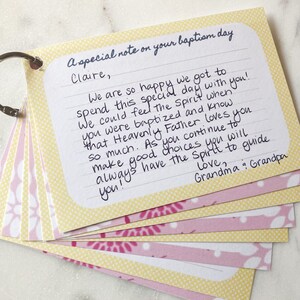 PRINTABLE Baptism Note Cards, Baptism Testimony Message Notes, Baptism ...