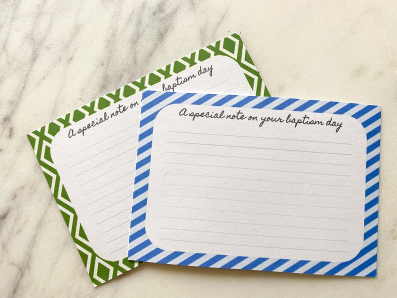 PRINTABLE Baptism Note Cards, Baptism Testimony Message Notes, Baptism ...