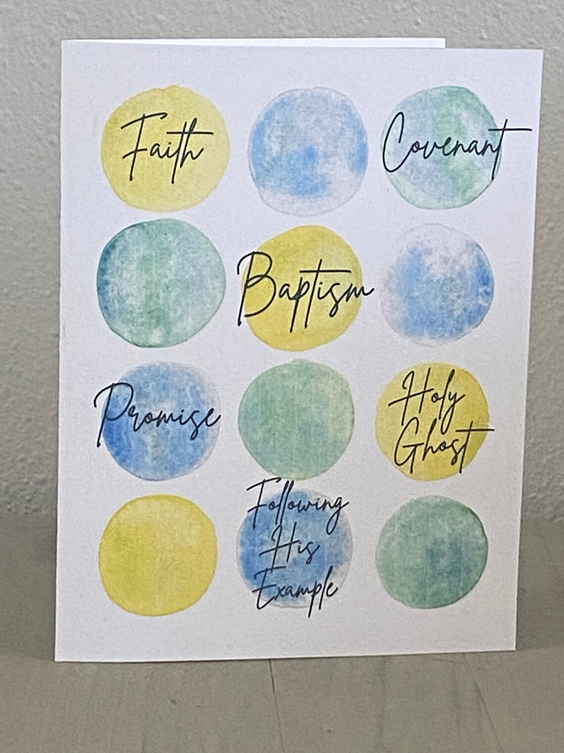 PRINTABLE Baptism Card, Hand Painted Baptism Card, LDS Baptism Blank ...