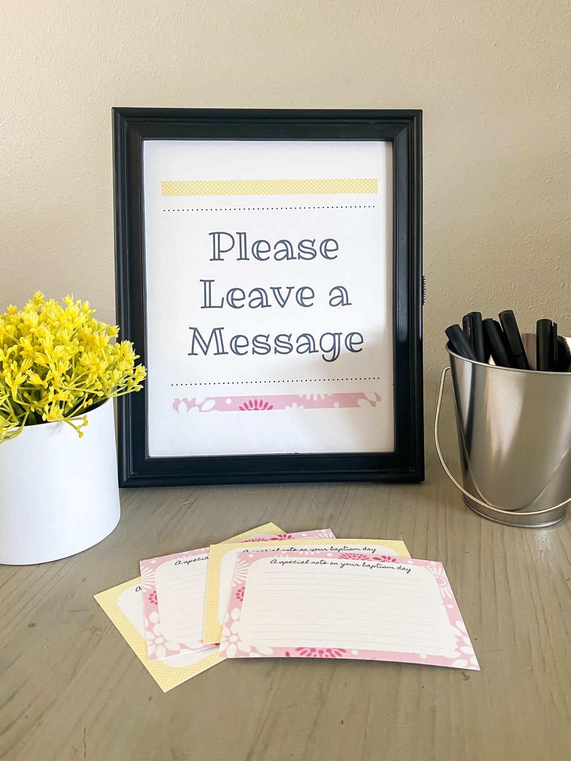 PRINTABLE Baptism Note Cards, Baptism Testimony Message Notes, Baptism ...