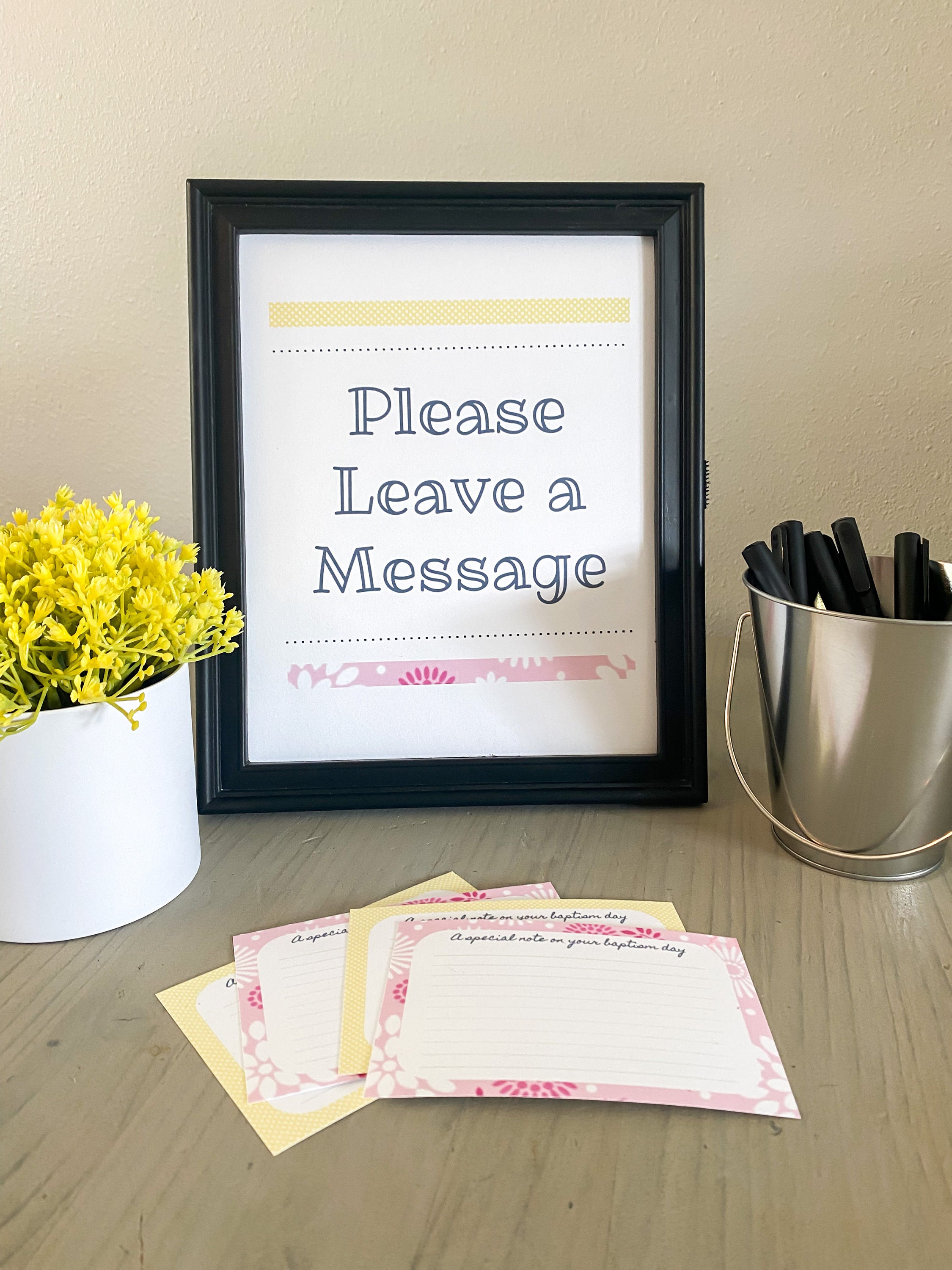 PRINTABLE Baptism Note Cards, Baptism Testimony Message Notes, Baptism ...