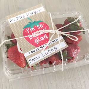 PRINTABLE Teacher Appreciation Strawberry Tag, Teacher Appreciation ...