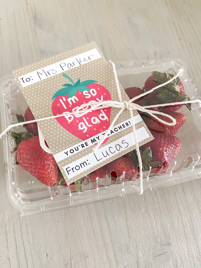 PRINTABLE Teacher Appreciation Strawberry Tag, Teacher Appreciation ...