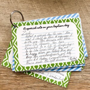 PRINTABLE Baptism Note Cards, Baptism Testimony Message Notes, Baptism ...