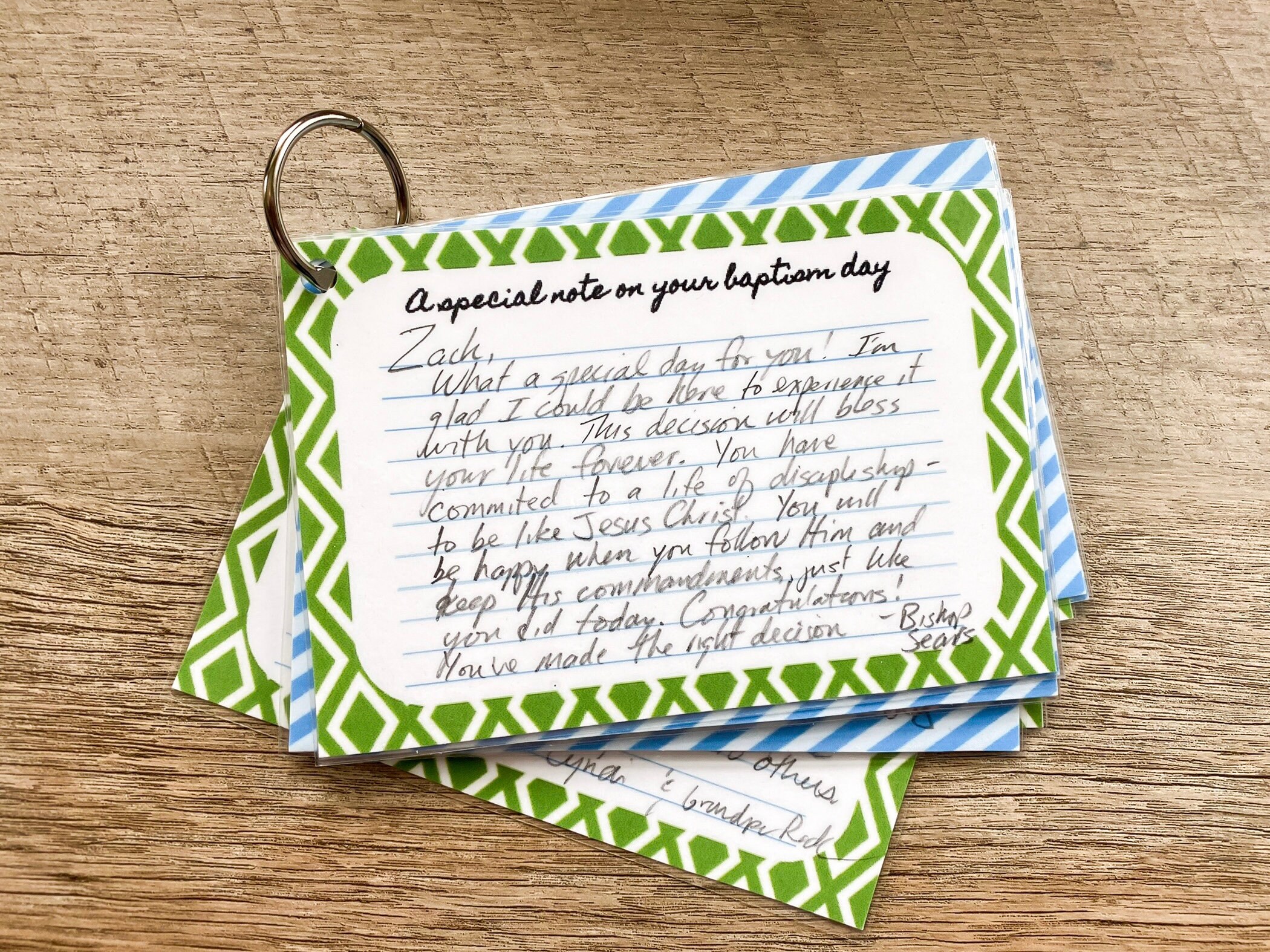 PRINTABLE Baptism Note Cards, Baptism Testimony Message Notes, Baptism ...