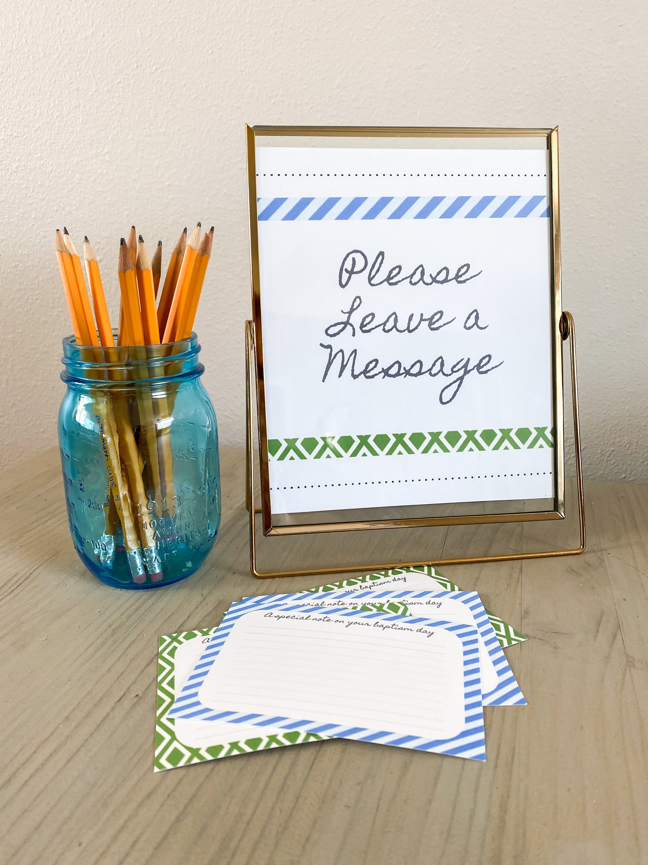 PRINTABLE Baptism Note Cards, Baptism Testimony Message Notes, Baptism ...