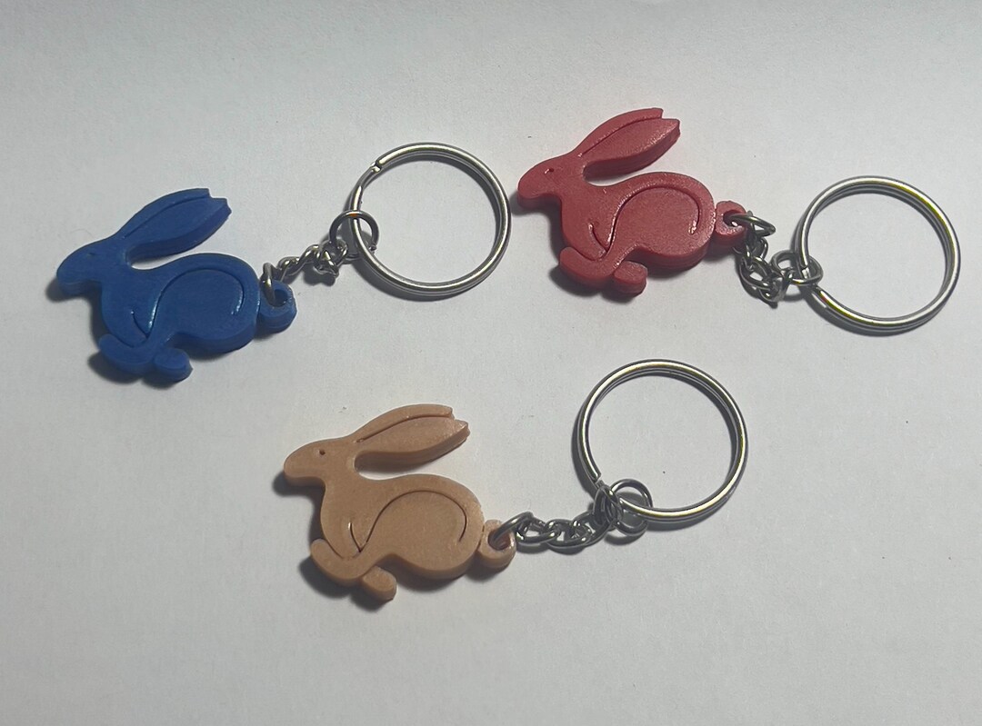 Buy 3D Printed Volkswagen Symbol or Rabbit Keychain With Metal Chain ...