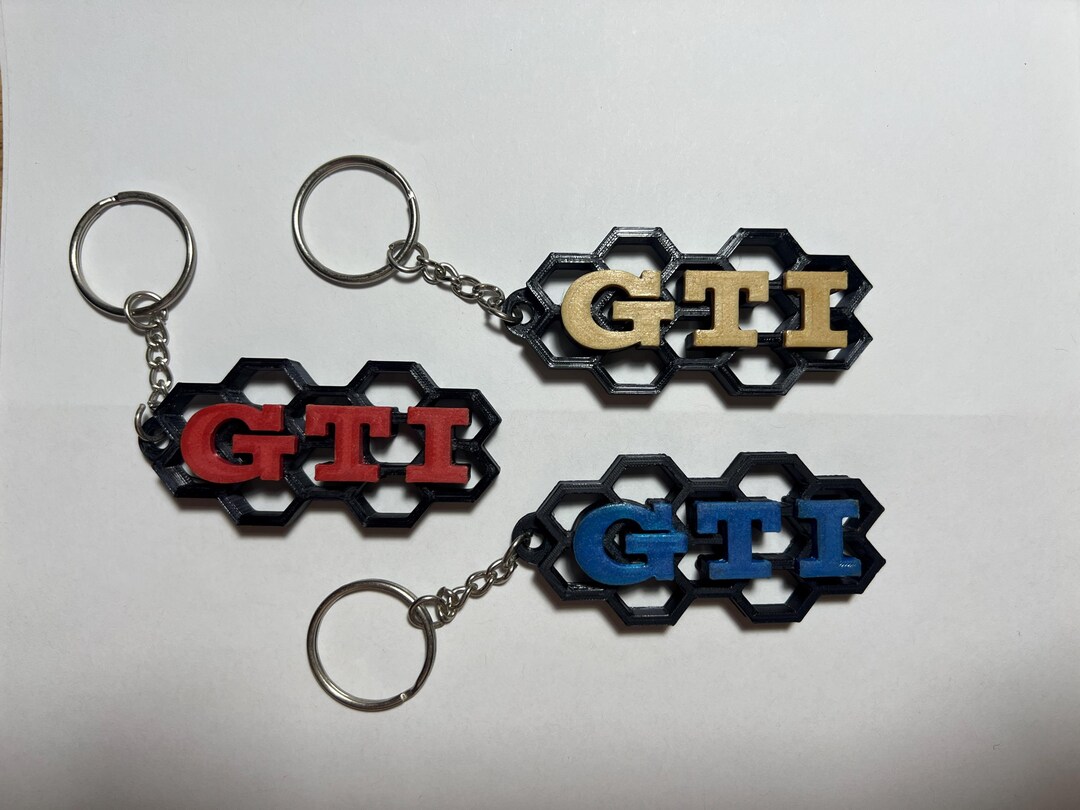3D Printed Volkswagen GTI MK5 Style or MK3 Keychain With Metal Chain - Etsy