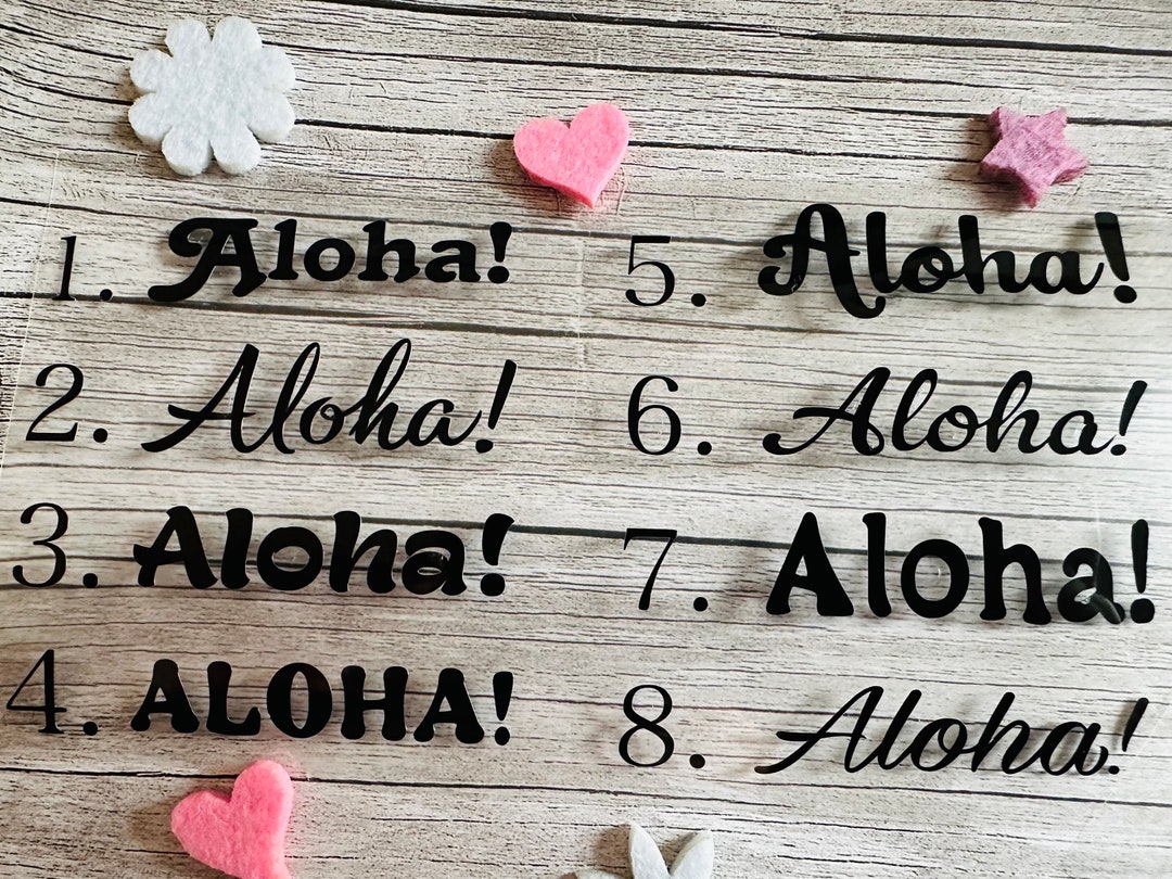Aloha Iron-on Patch Aloha. to Iron on Various Colours and Sizes ALOHA ...